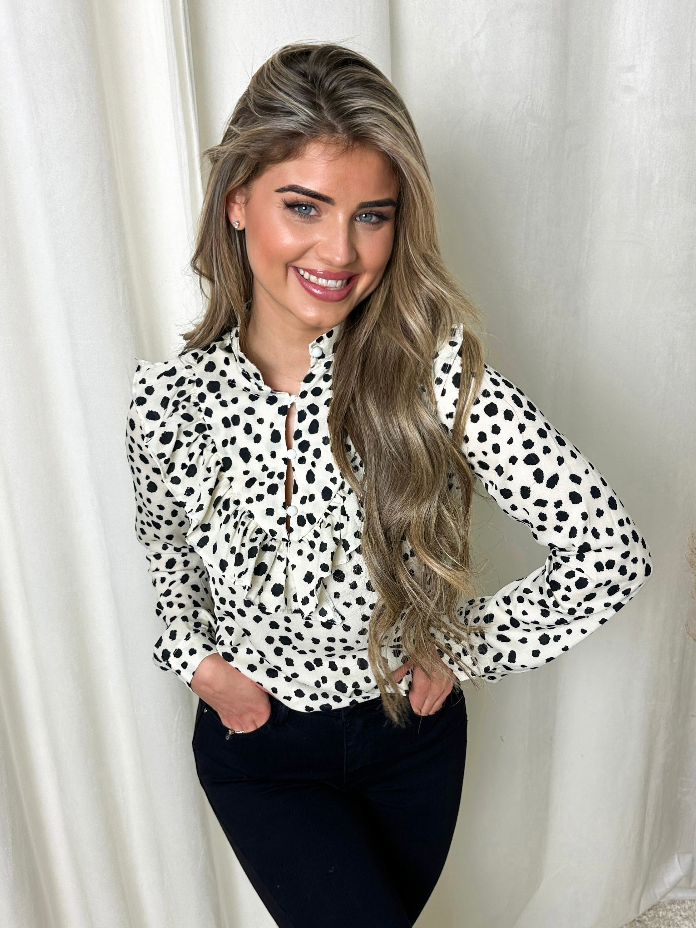 Cheetah Blouse Kayla Off White – Mons Fashion Boutique